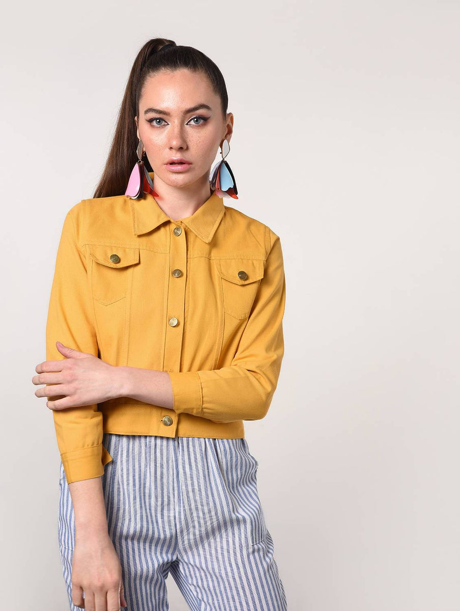 button-up denim jacket – designarche